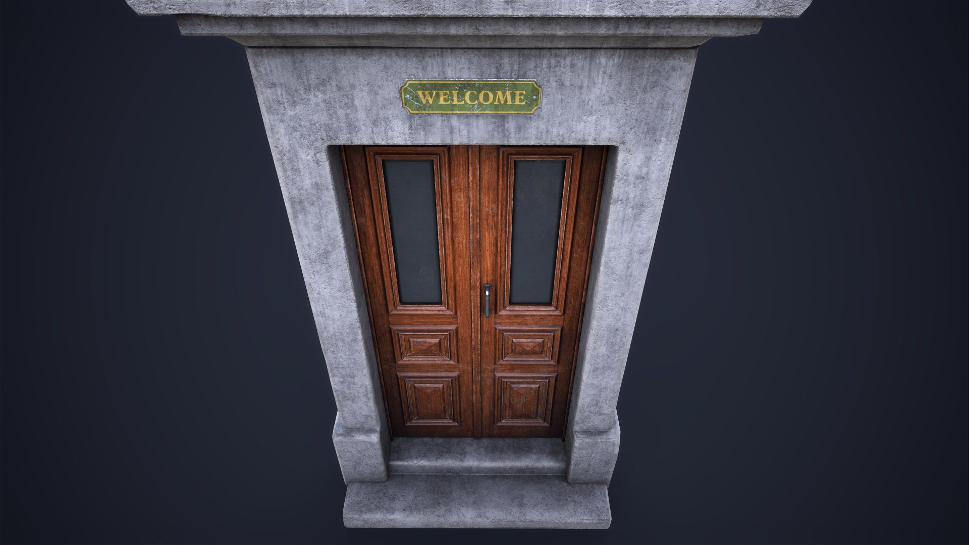 3D Model Old Front Small Door - TurboSquid 2049276