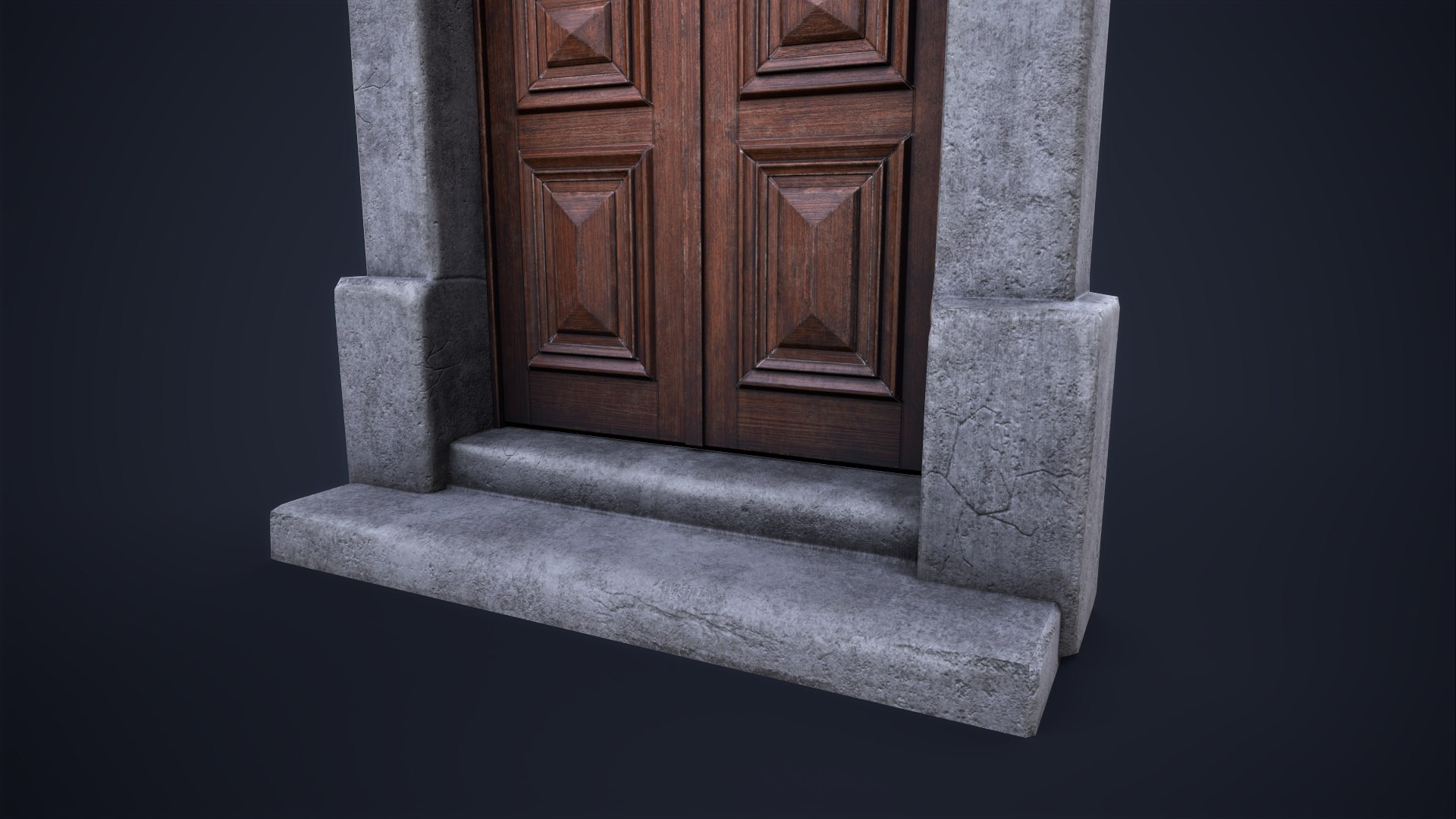 3D Model Old Front Small Door - TurboSquid 2049276