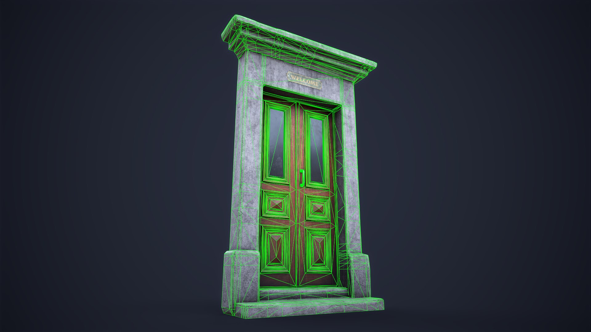 3D Model Old Front Small Door - TurboSquid 2049276