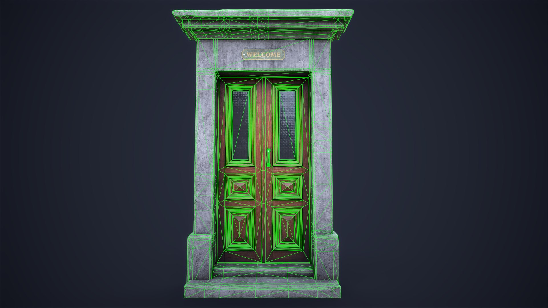 3D Model Old Front Small Door - TurboSquid 2049276