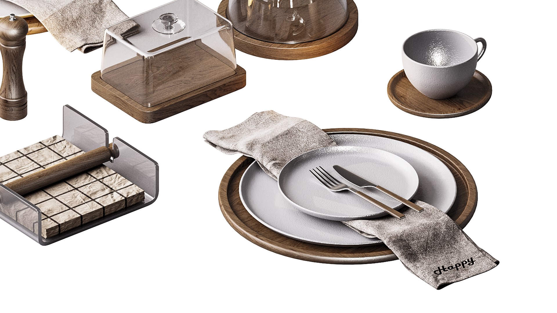 3D Dish SET 004 Model - TurboSquid 2396818