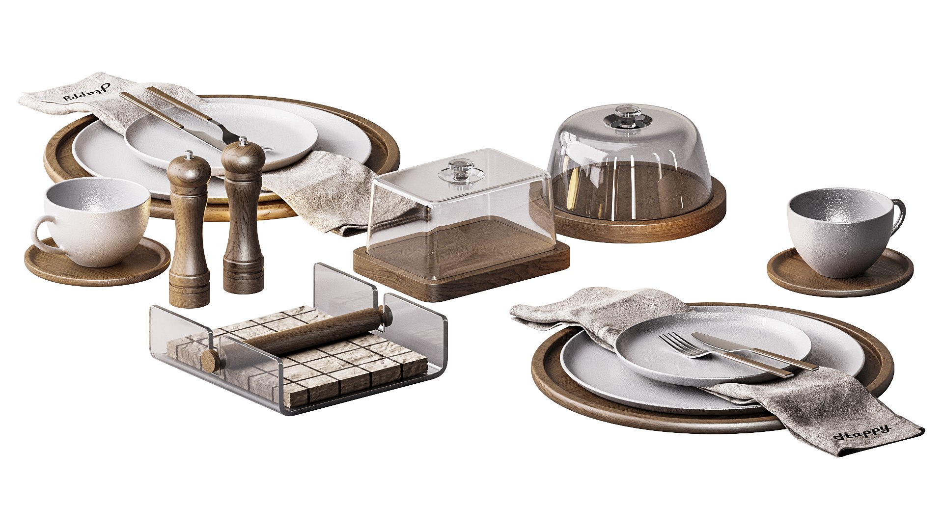 3D Dish SET 004 Model - TurboSquid 2396818