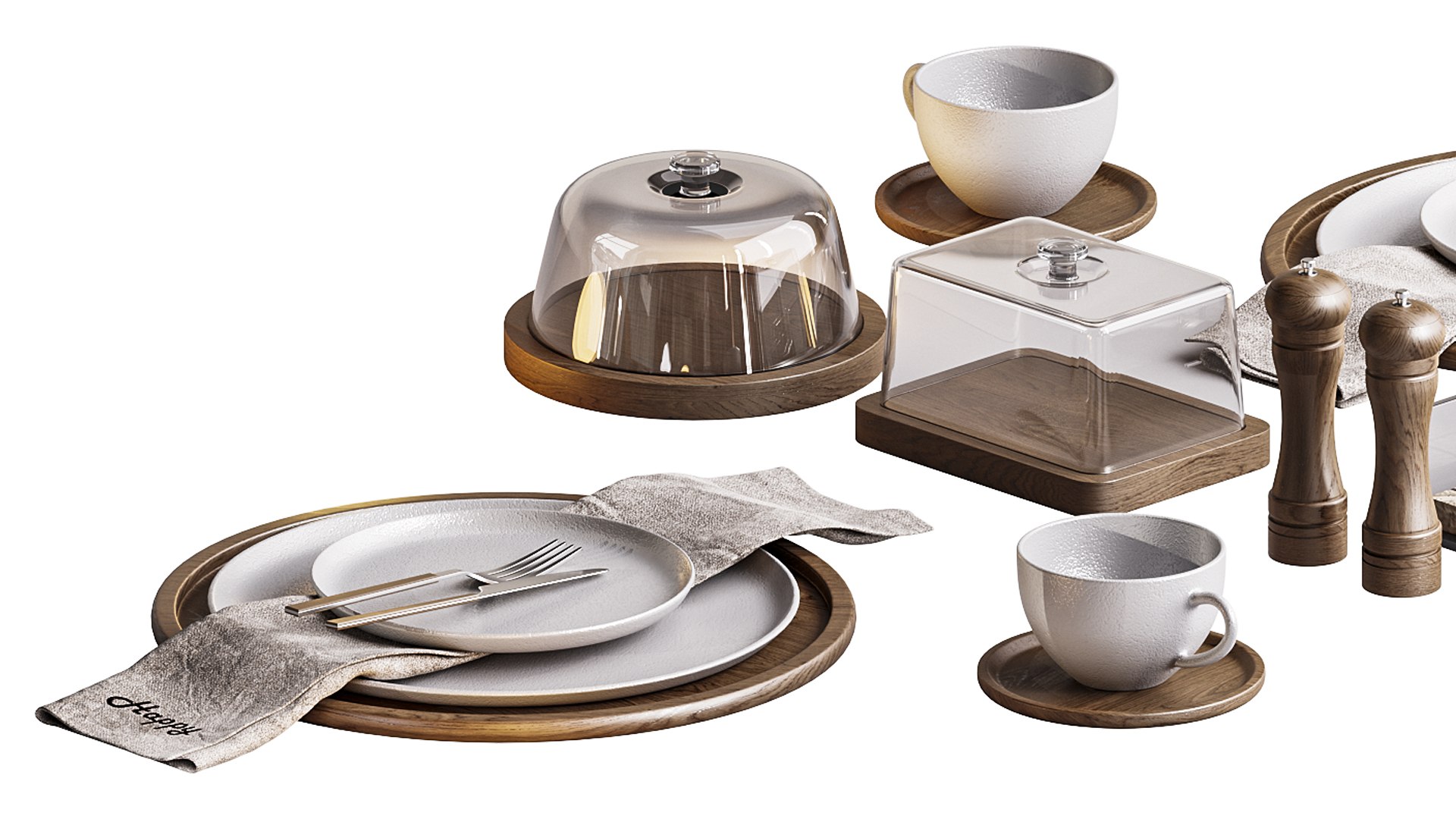 3D Dish SET 004 Model - TurboSquid 2396818