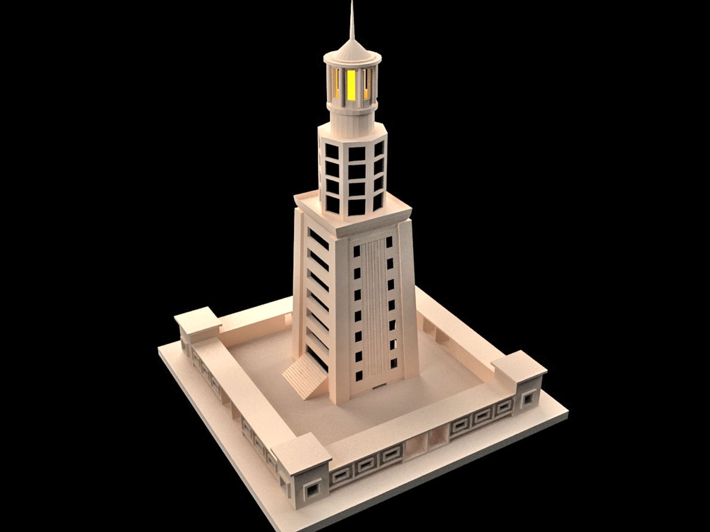 3D Lighthouse Alexandria - TurboSquid 1318589