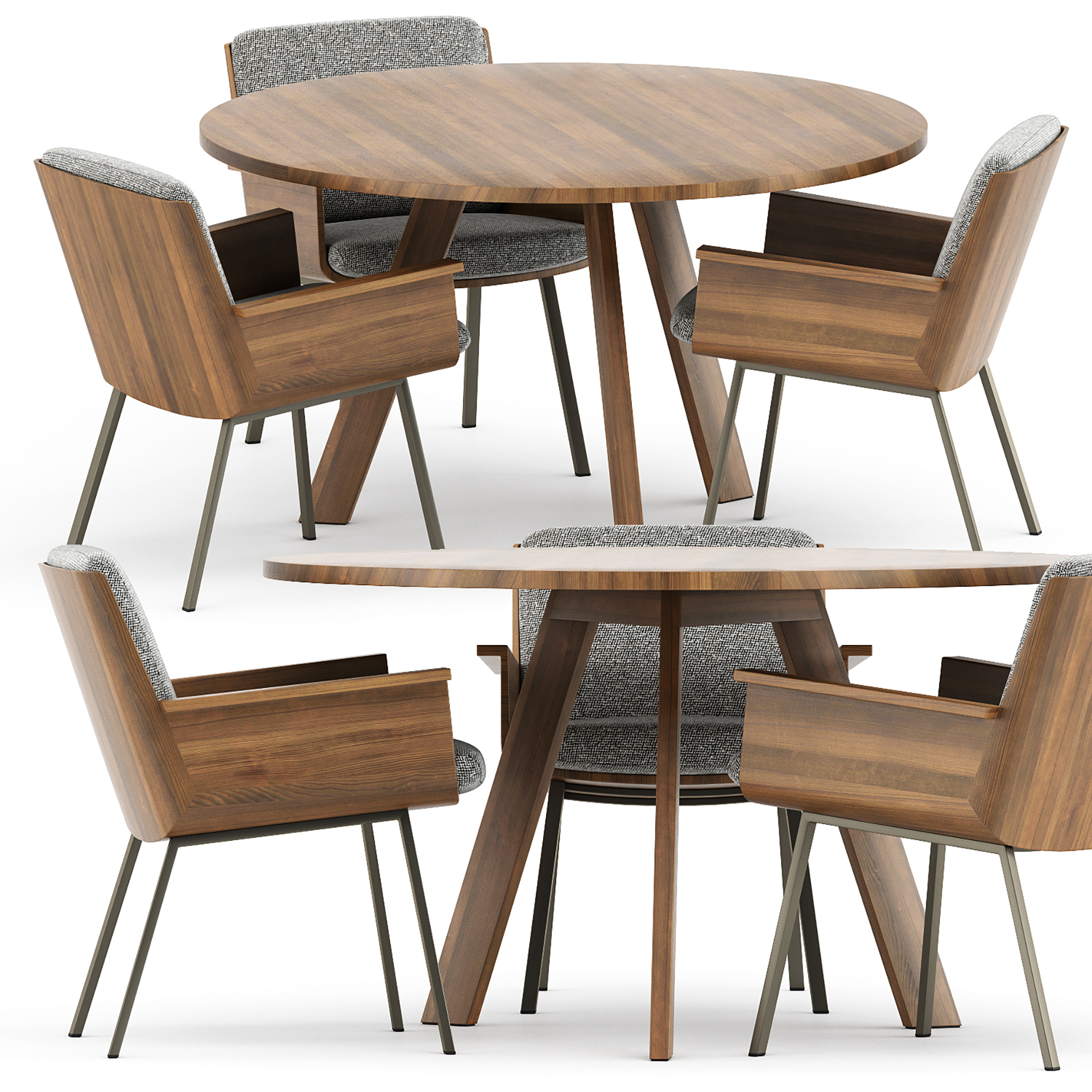 3D daiki table chair - TurboSquid 1683646