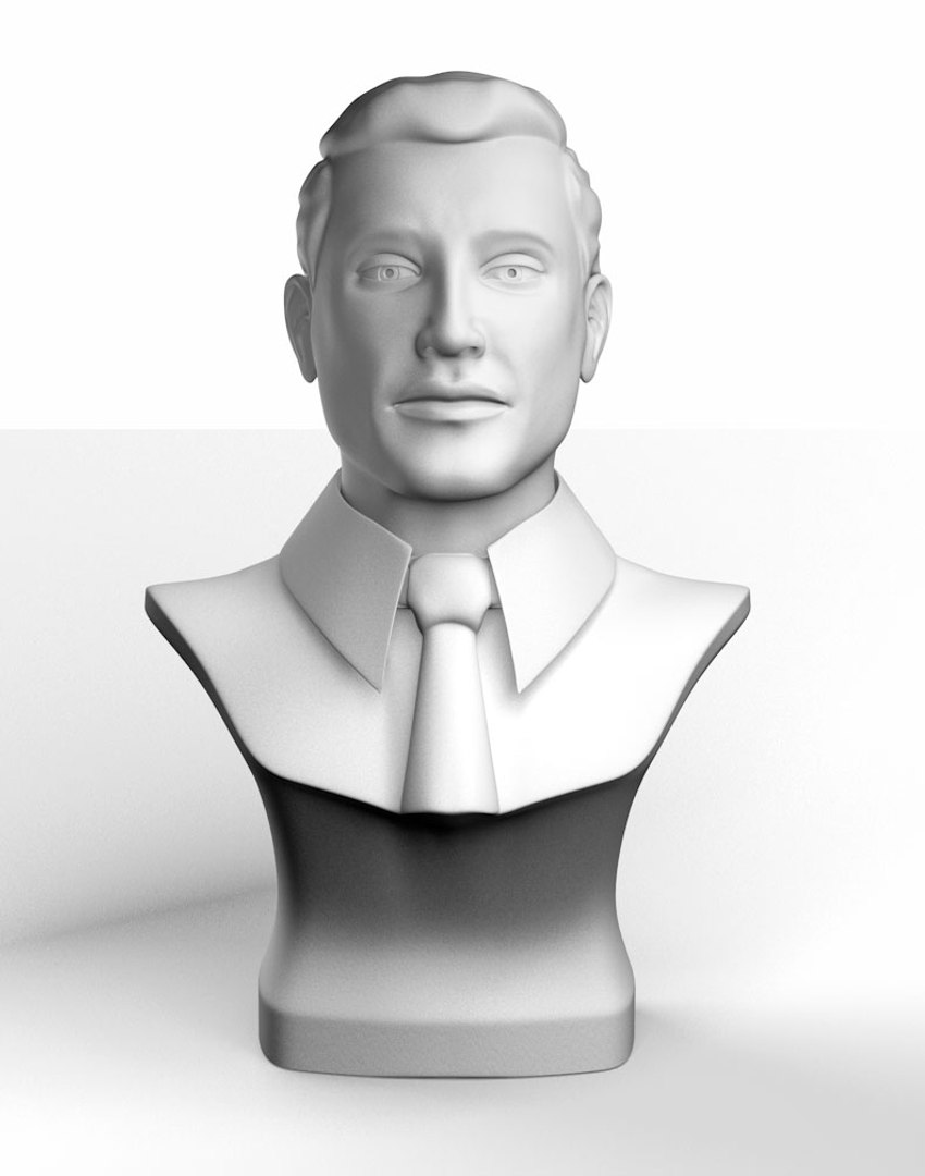 3ds Contemporary Male Bust