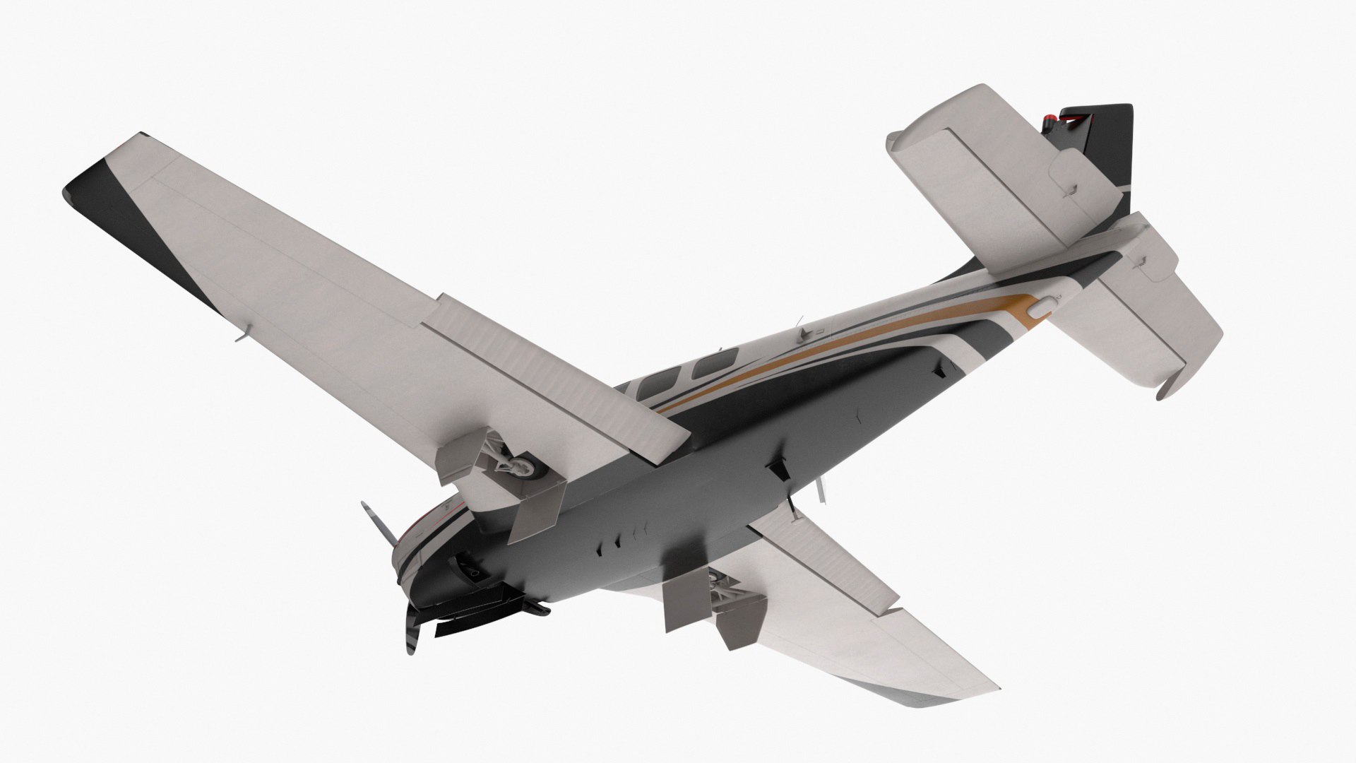 3D Model Beechcraft Bonanza Plane Rigged - TurboSquid 2163551