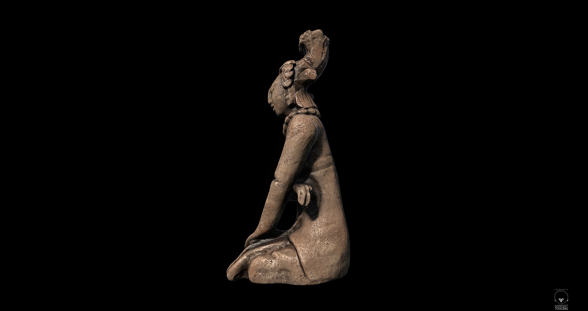 3d Model Of Figure Palenque Replica