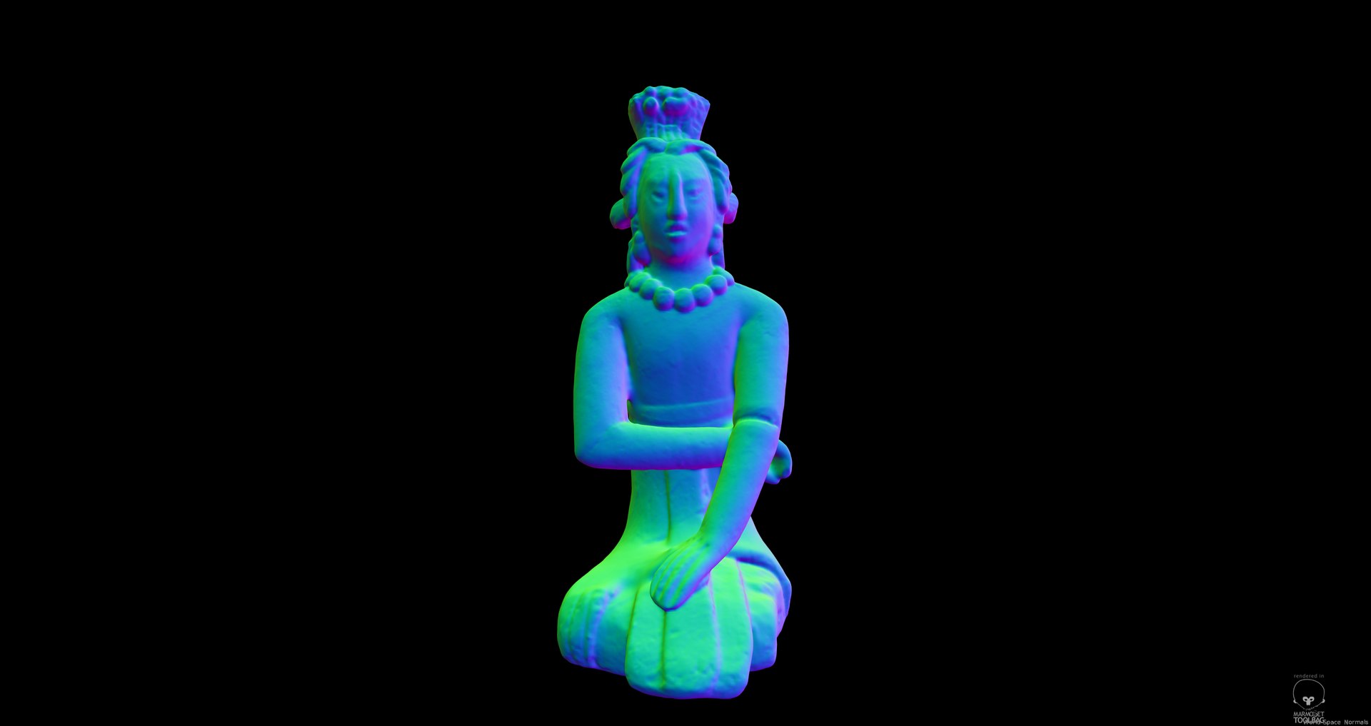 3d Model Of Figure Palenque Replica