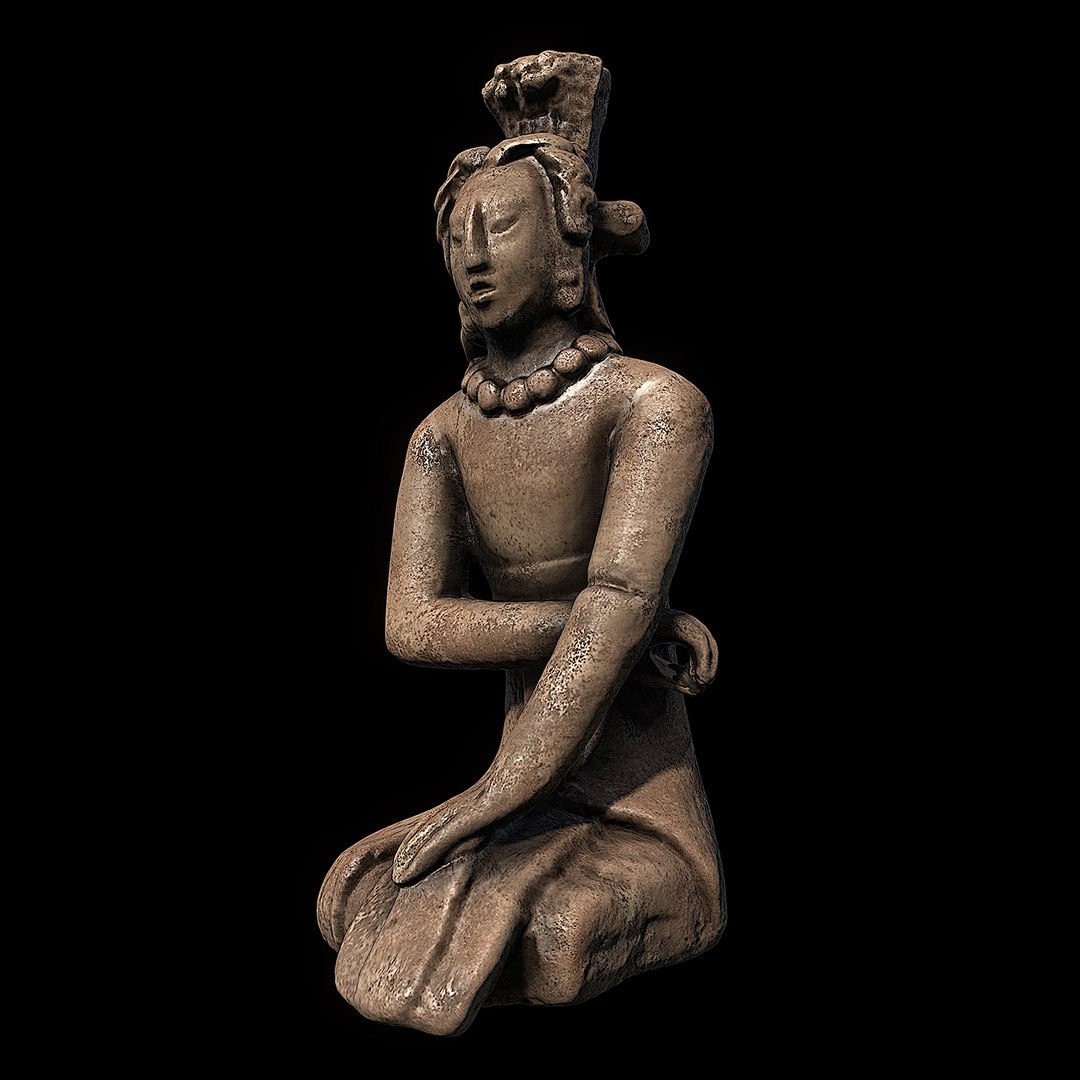 3d Model Of Figure Palenque Replica