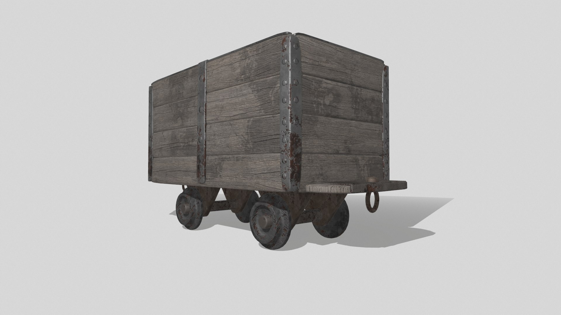 3D Mine Cart Model - TurboSquid 2052176