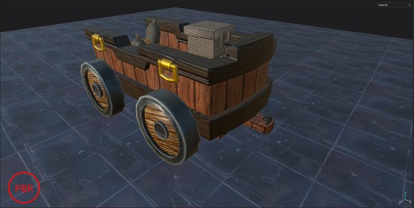 3D Cart Low Poly - TurboSquid 1729172