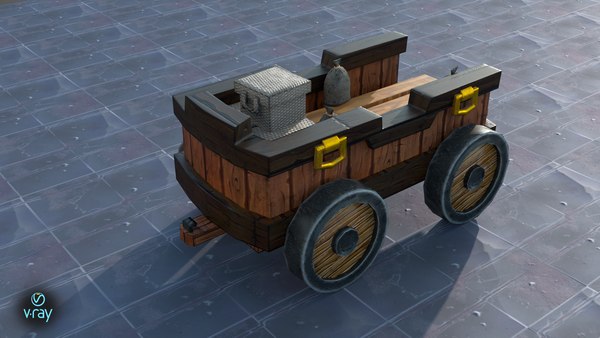 3D Cart Low Poly - TurboSquid 1729172