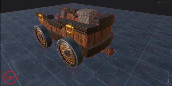 3D Cart Low Poly - TurboSquid 1729172