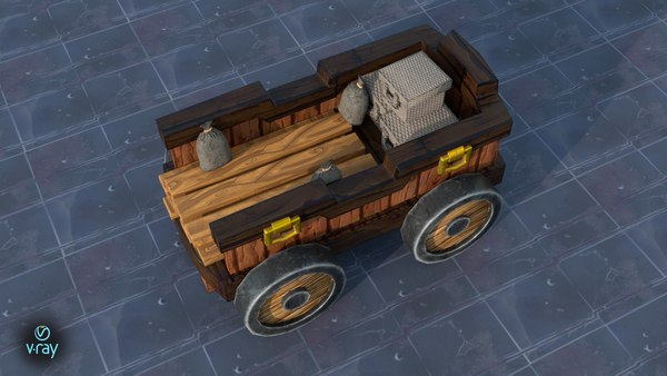 3D Cart Low Poly - TurboSquid 1729172