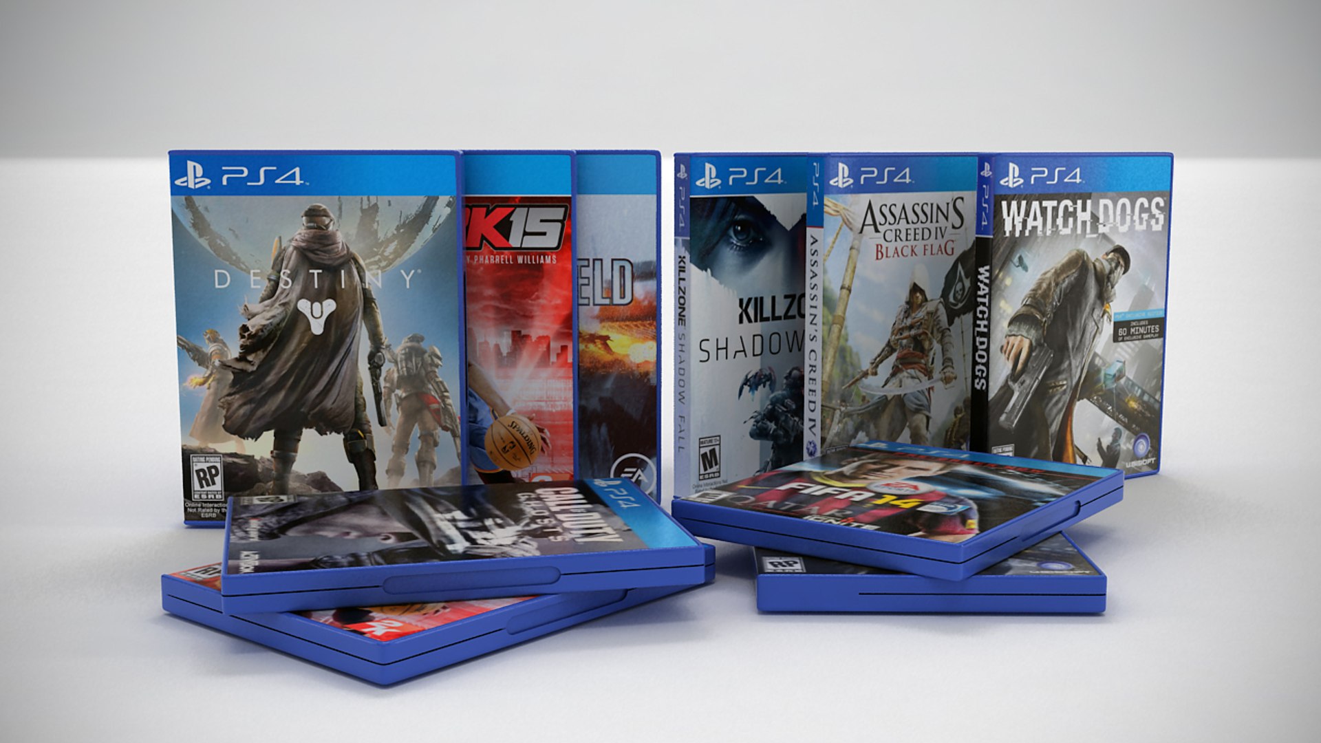 3d Ps4 Gamecase Model