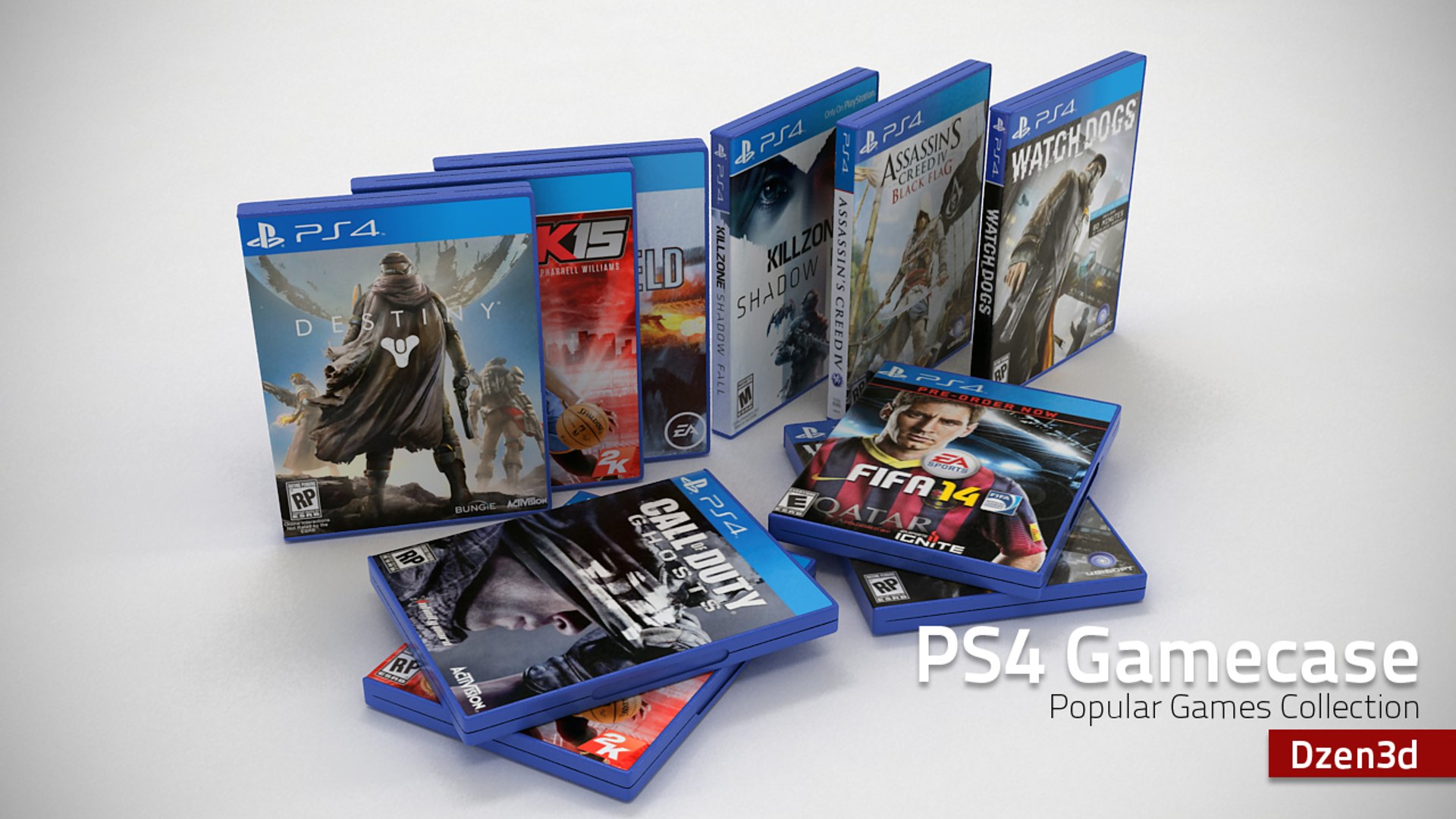 3d Ps4 Gamecase Model