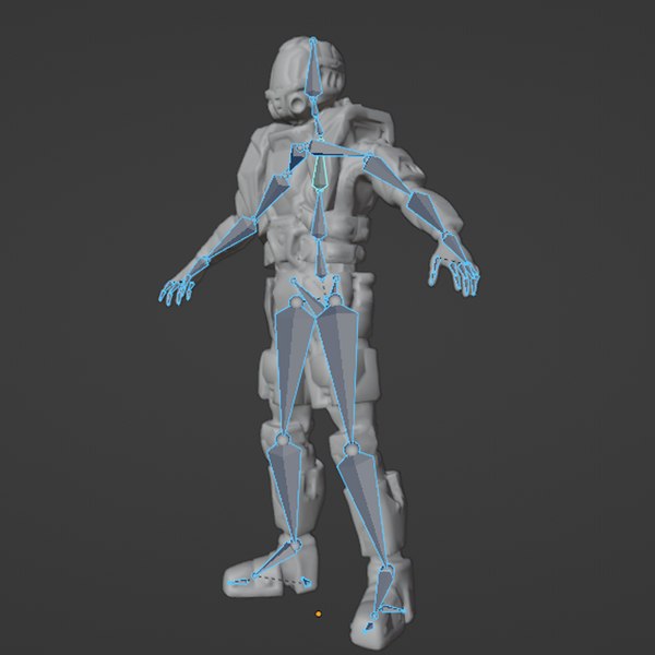 Armored man - low-poly game ready model Low-poly 3D model 3D 모델 ...