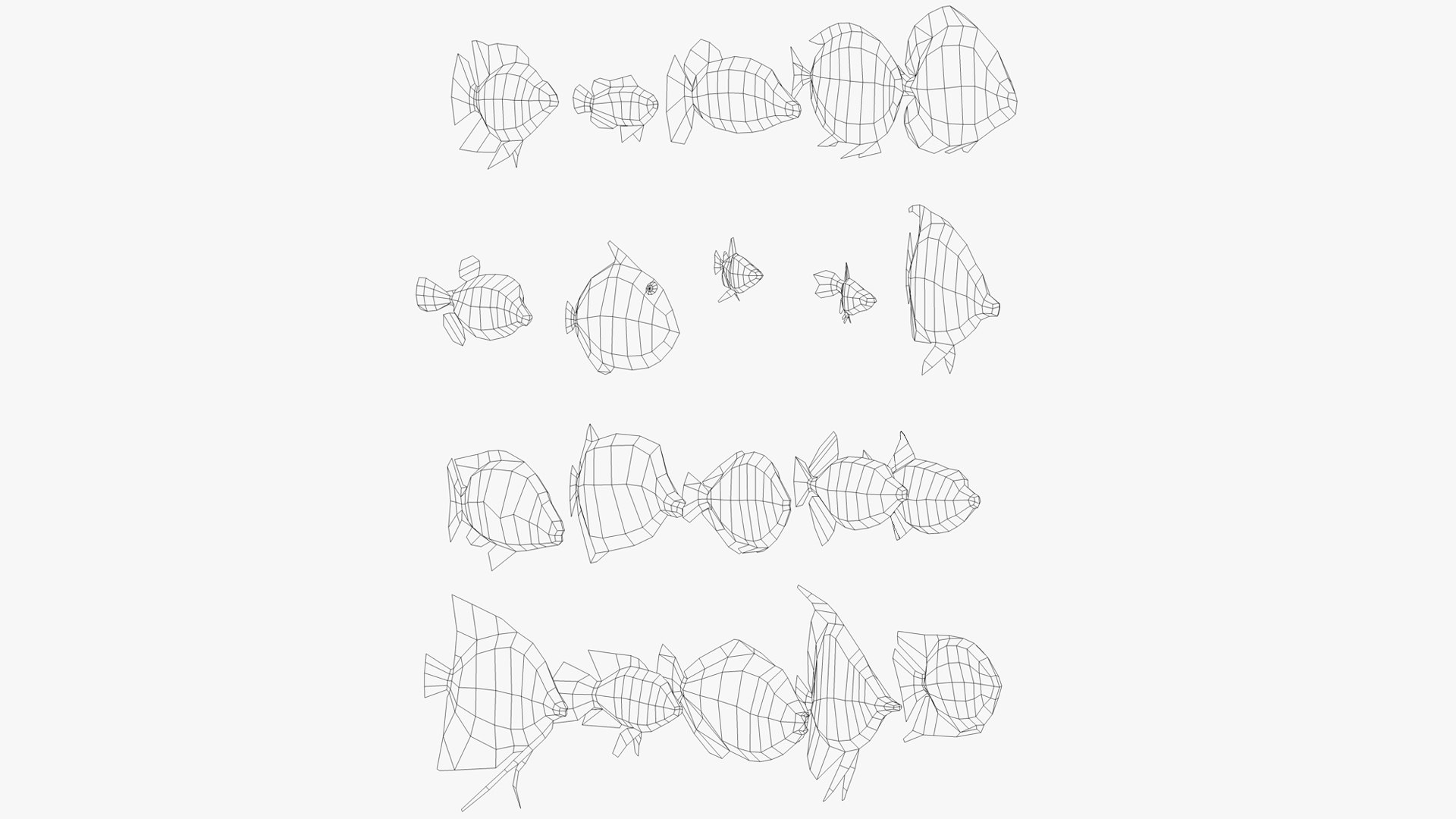 20 Animated Low Poly Fish 3D - TurboSquid 2129739