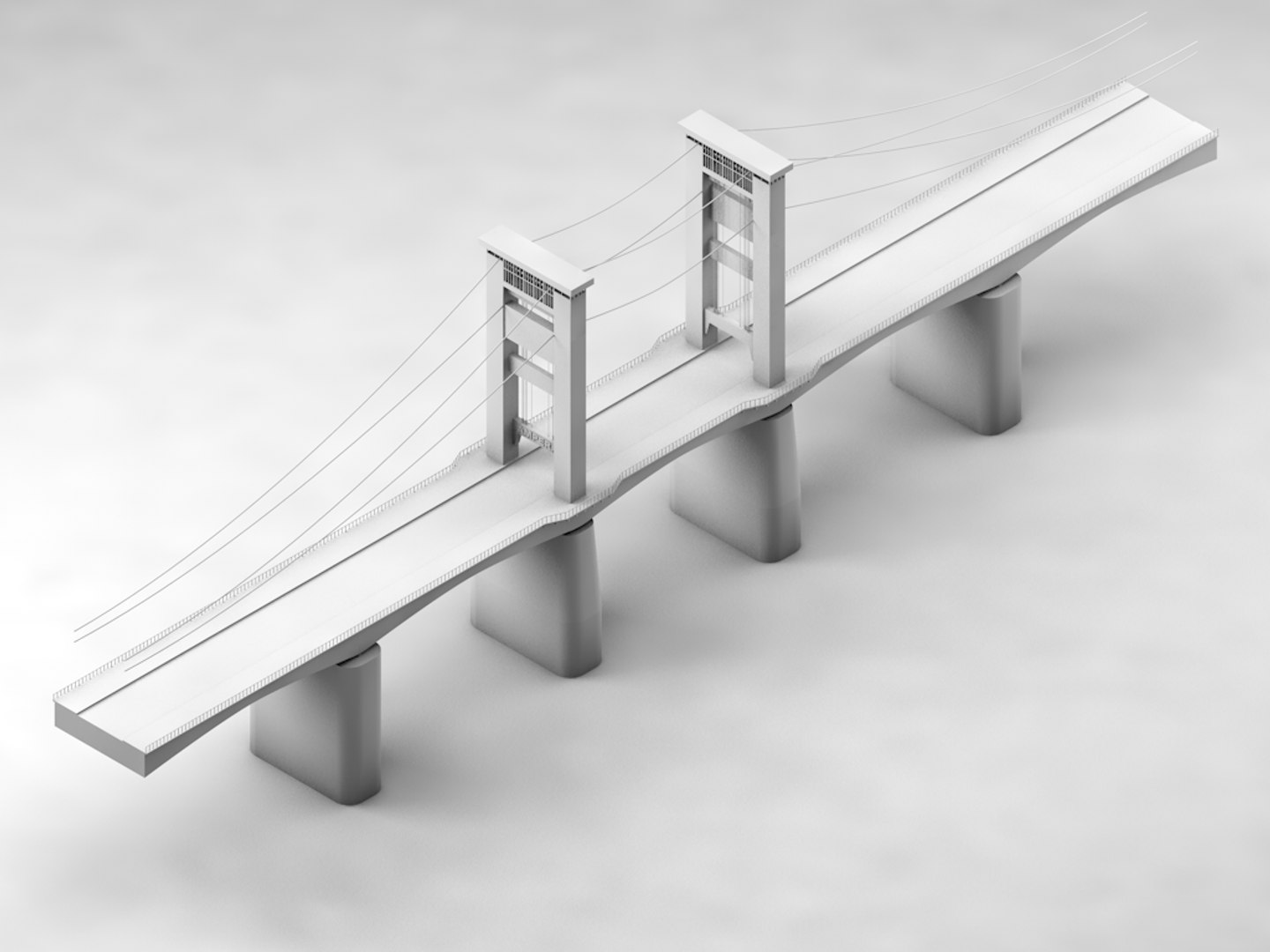 3D Ampera Bridge Model - TurboSquid 1383140