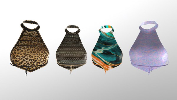 3D model Casual top - 4 colors - TurboSquid 1741619