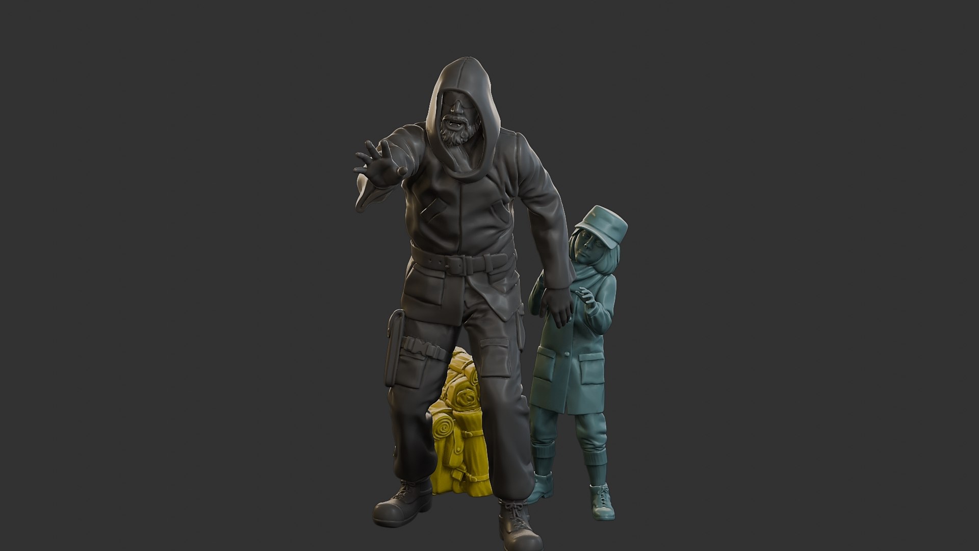 Post-Apocalyptic Male PAM2 006B 3D Model - TurboSquid 2396079