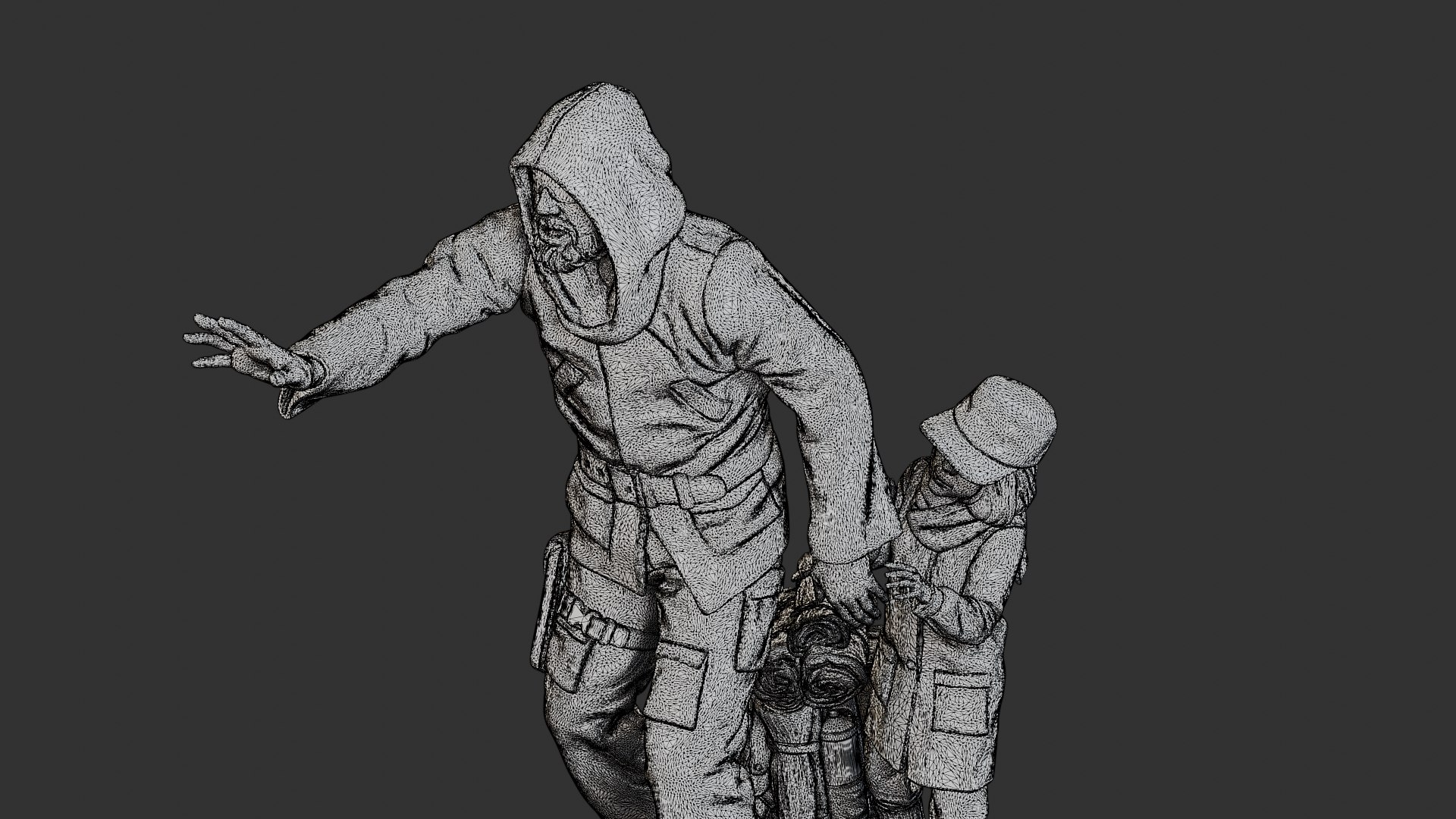 Post-Apocalyptic Male PAM2 006B 3D Model - TurboSquid 2396079