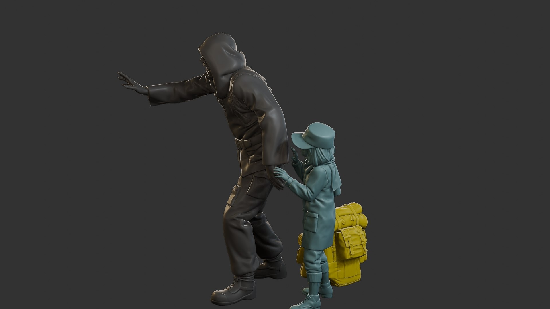 Post-Apocalyptic Male PAM2 006B 3D Model - TurboSquid 2396079