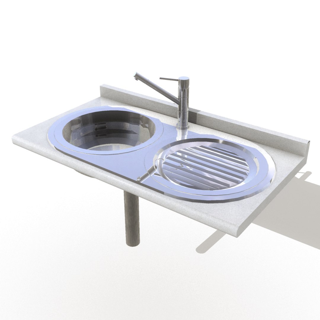 3d kitchen sink model