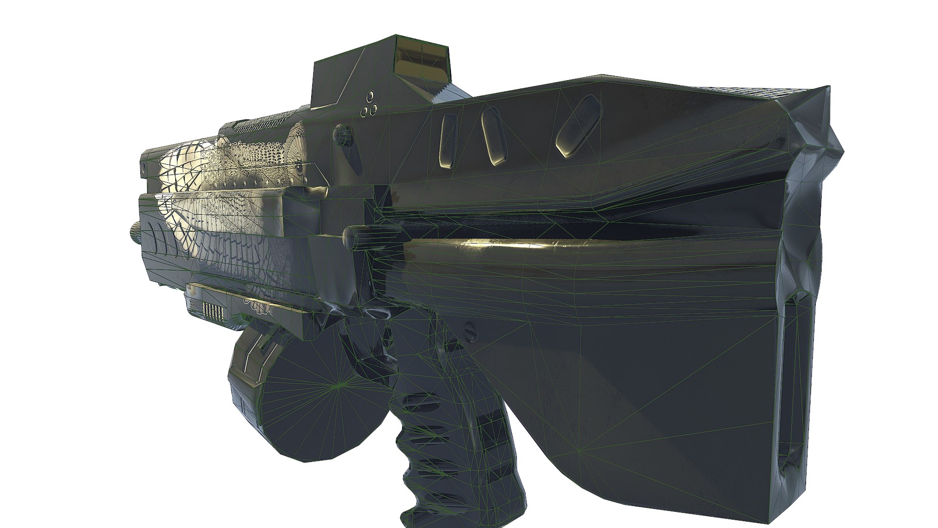 3D Model Modern Machine Gun Owl - TurboSquid 1871891