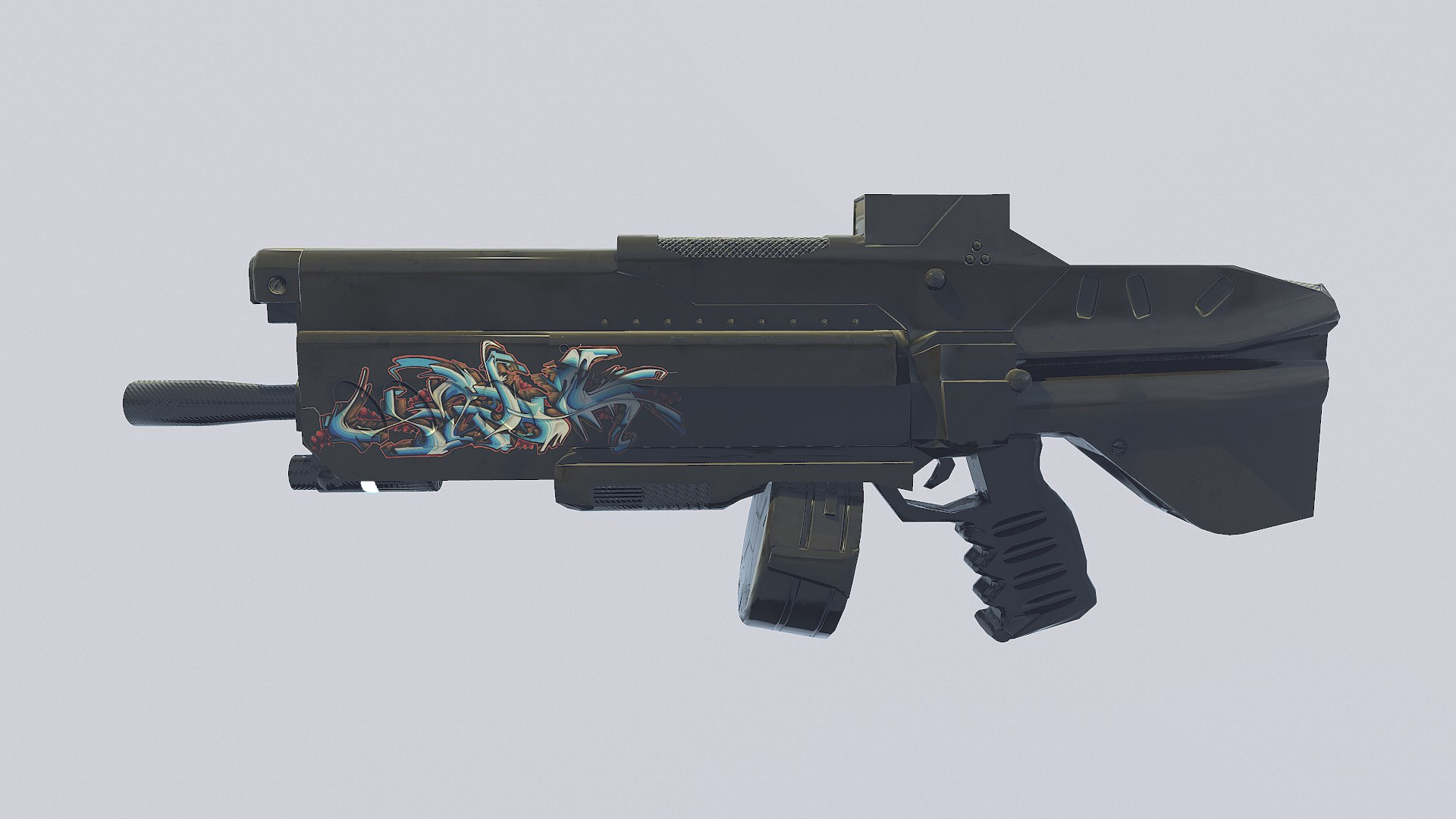 3D Model Modern Machine Gun Owl - TurboSquid 1871891