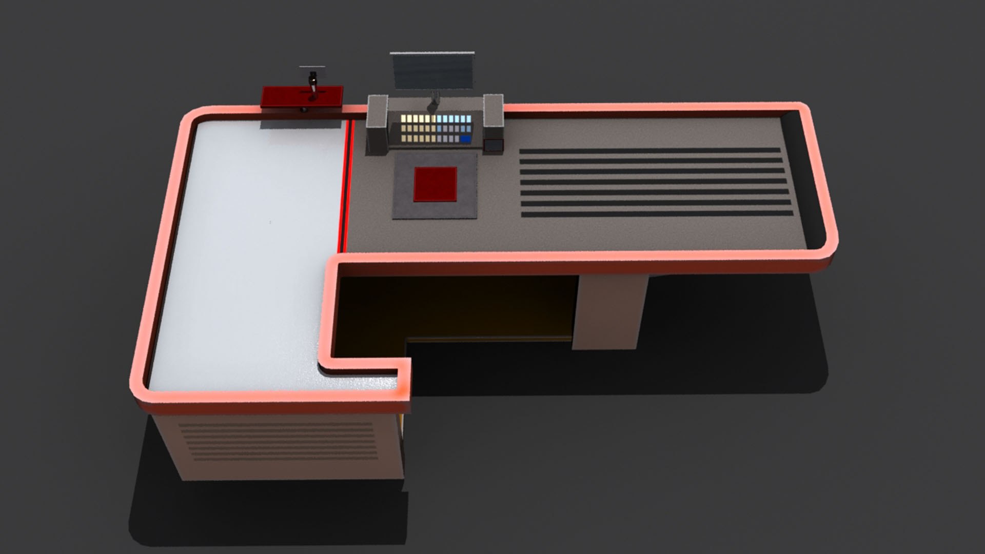 3D Cash Register Station Model - TurboSquid 2340067