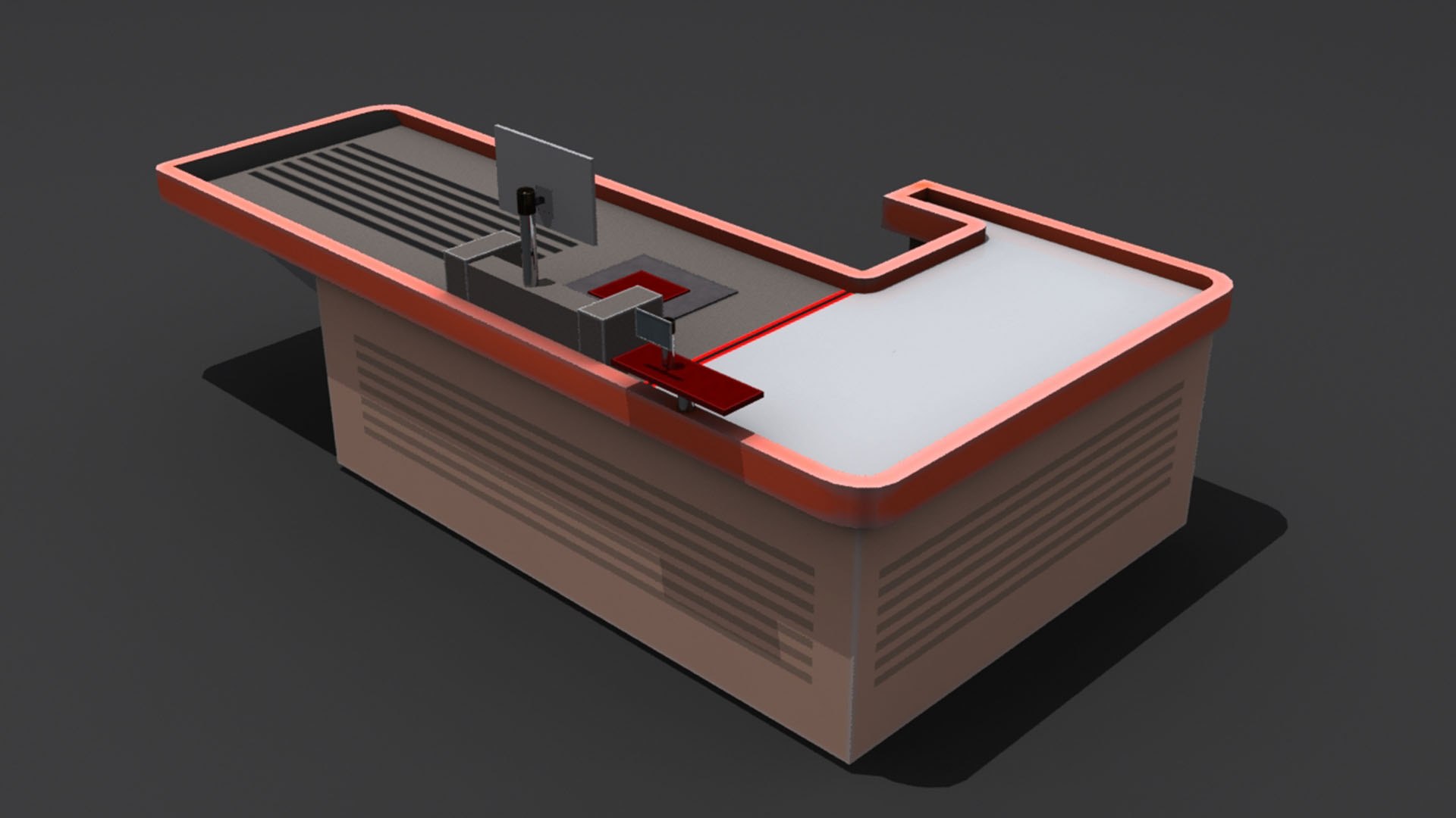 3D Cash Register Station Model - TurboSquid 2340067