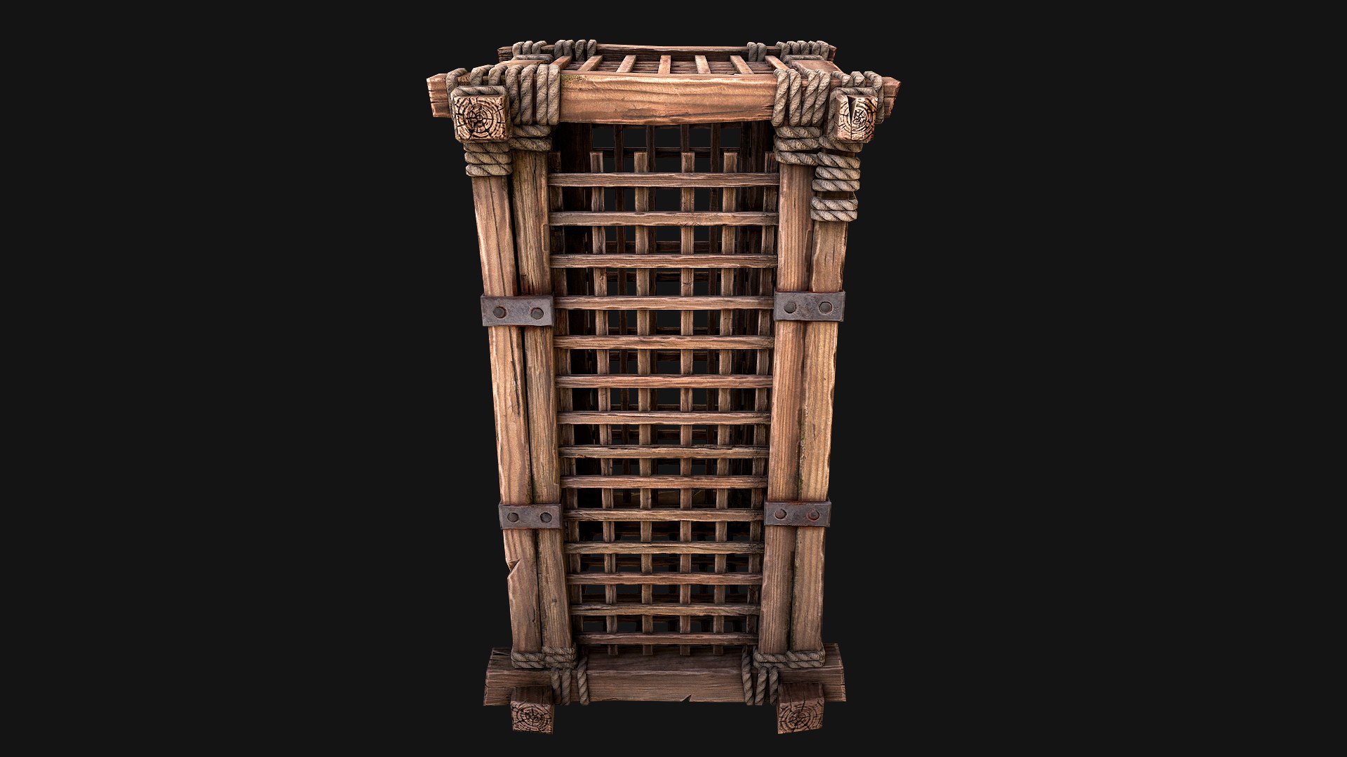 3D Wooden Prison Cage - TurboSquid 1986298