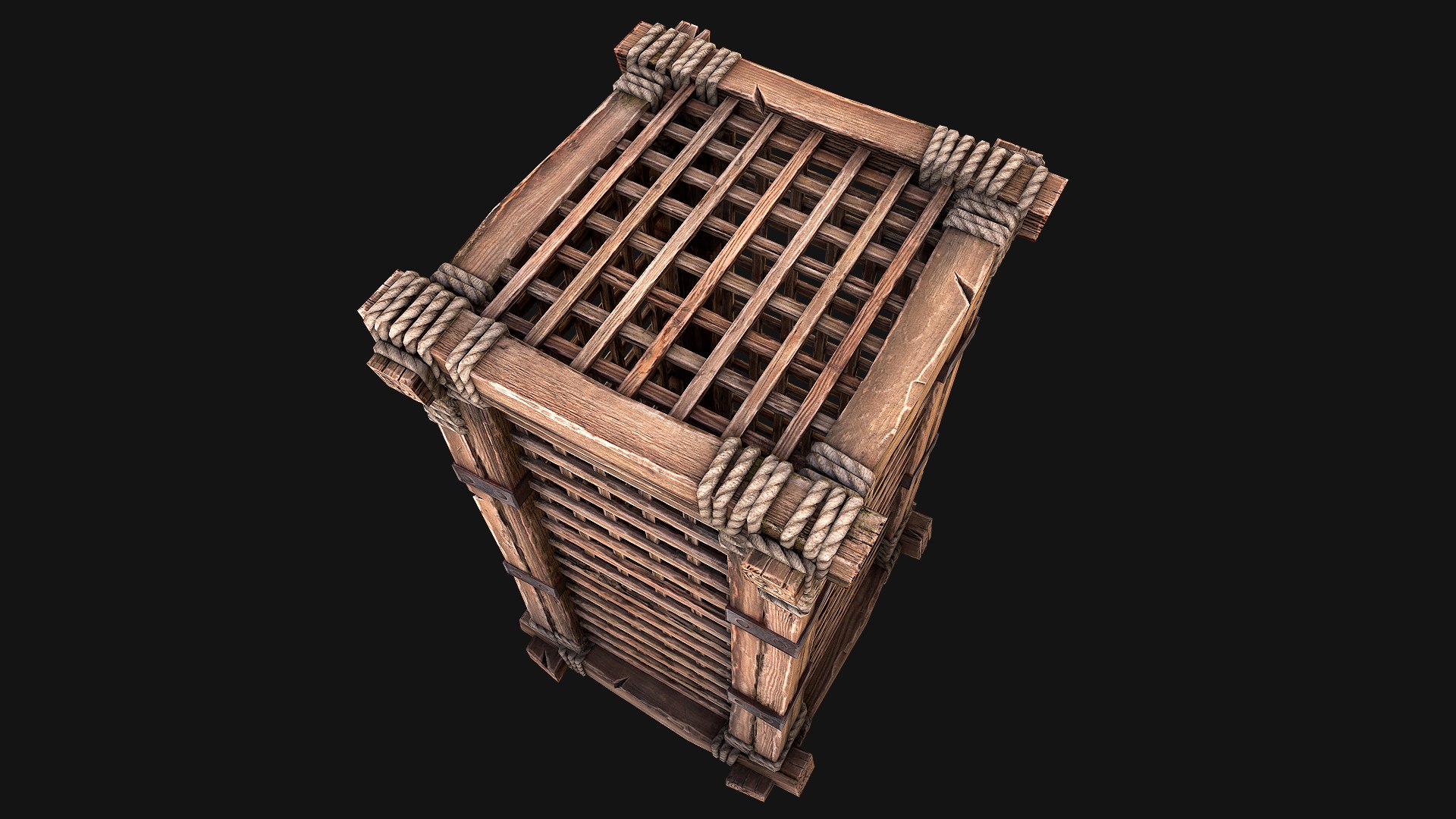 3D Wooden Prison Cage - TurboSquid 1986298