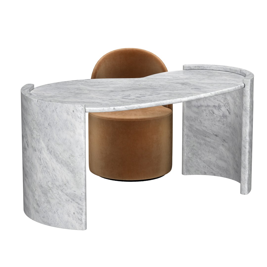 3D CARDIN DESK - REYNAUX CHAIR - TurboSquid 1932059