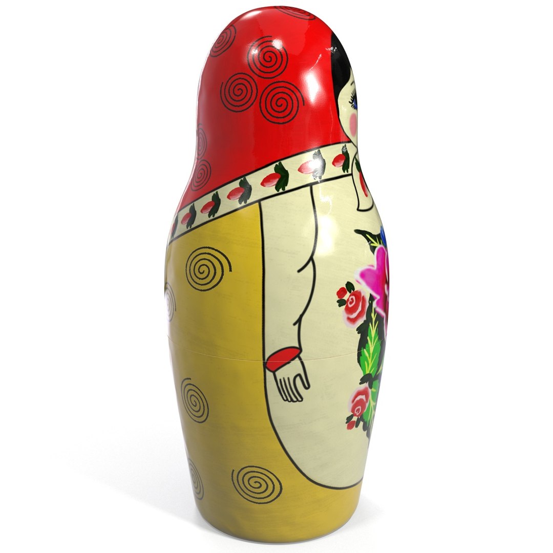 3d Babushka Nesting Doll Model