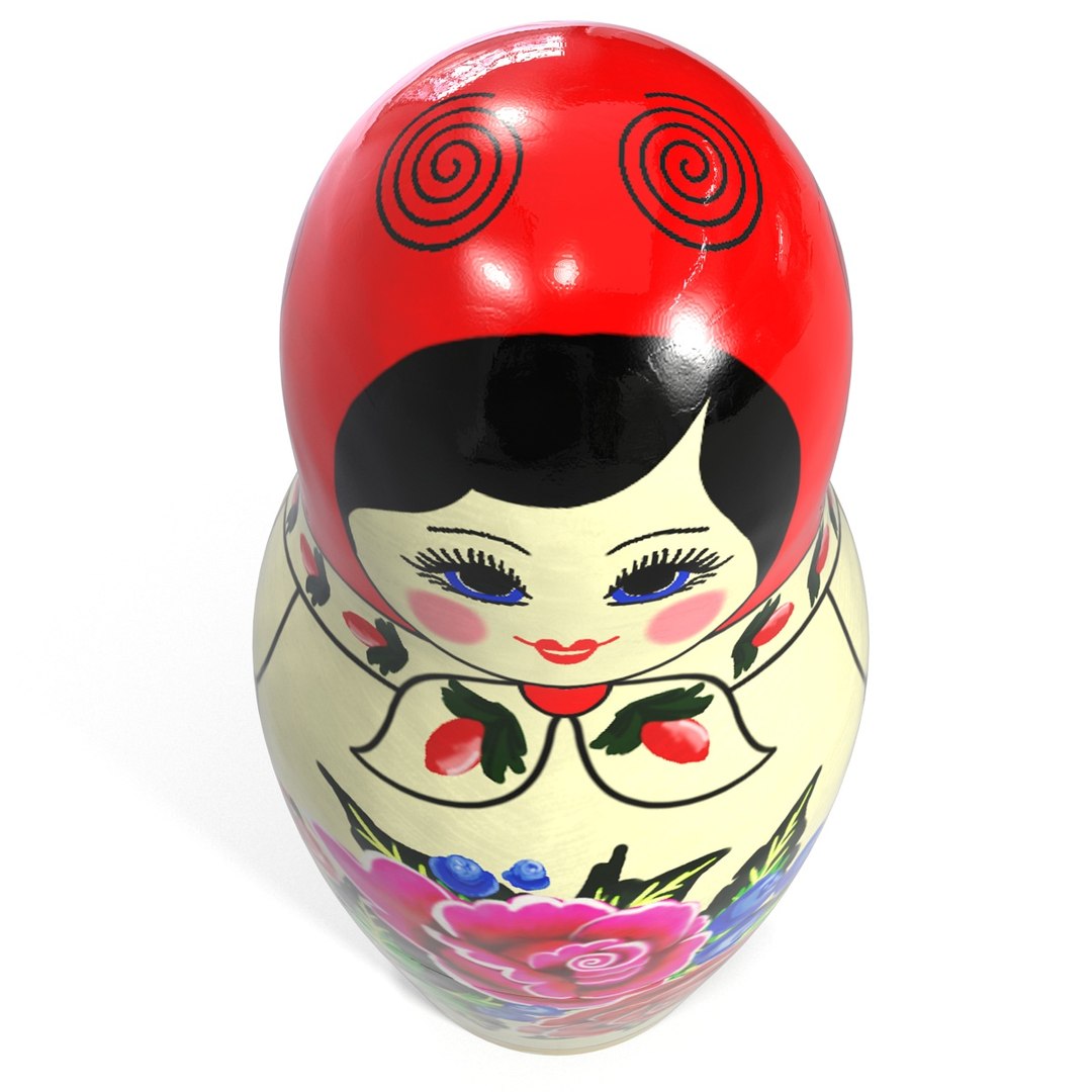3d Babushka Nesting Doll Model