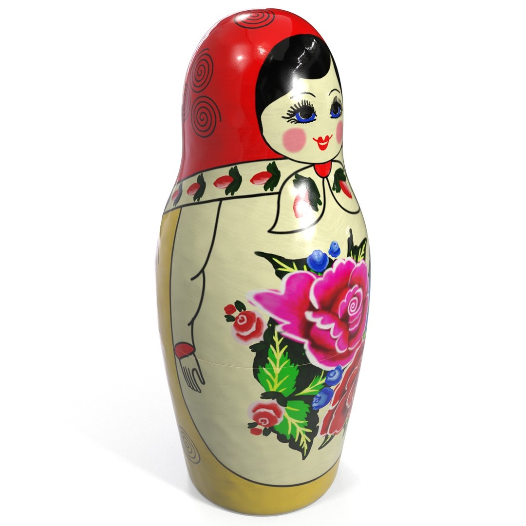 3d Babushka Nesting Doll Model