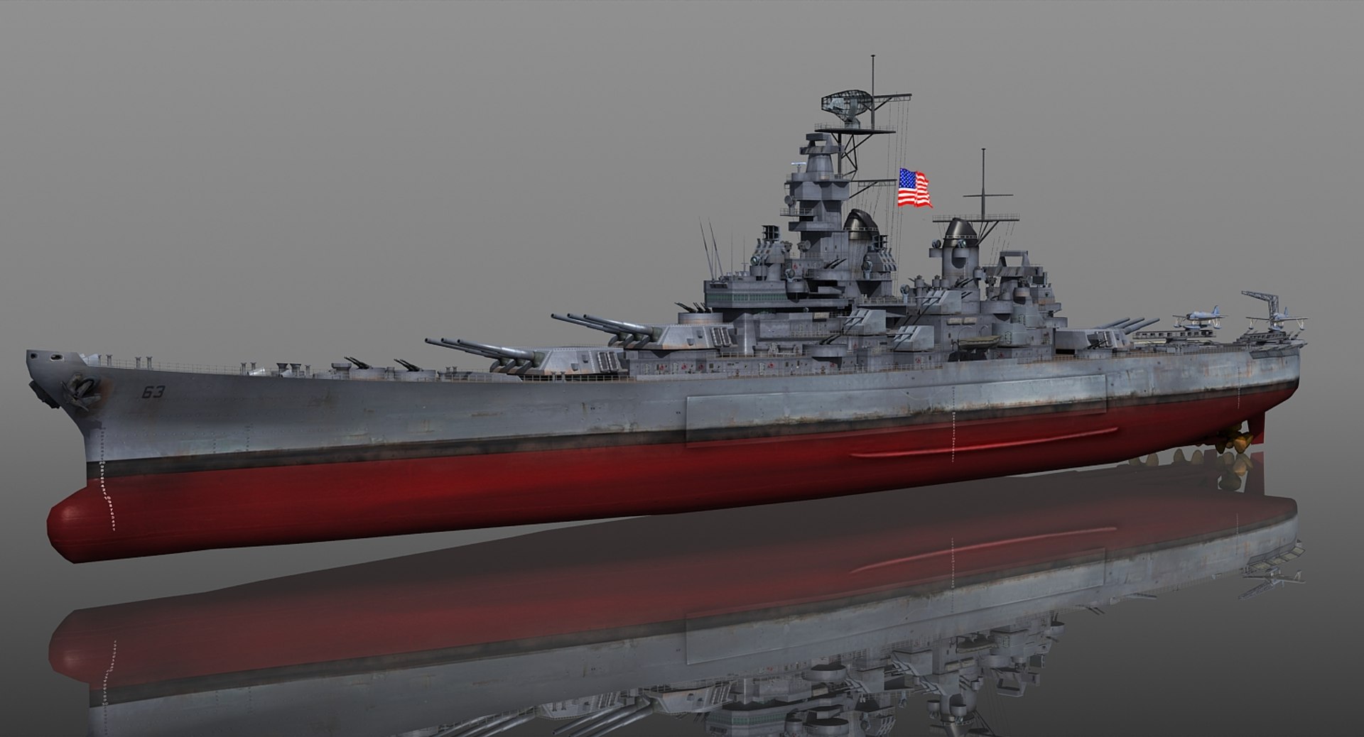 3D Model Uss Missouri Bb-63 1942-1945 - TurboSquid 1323898
