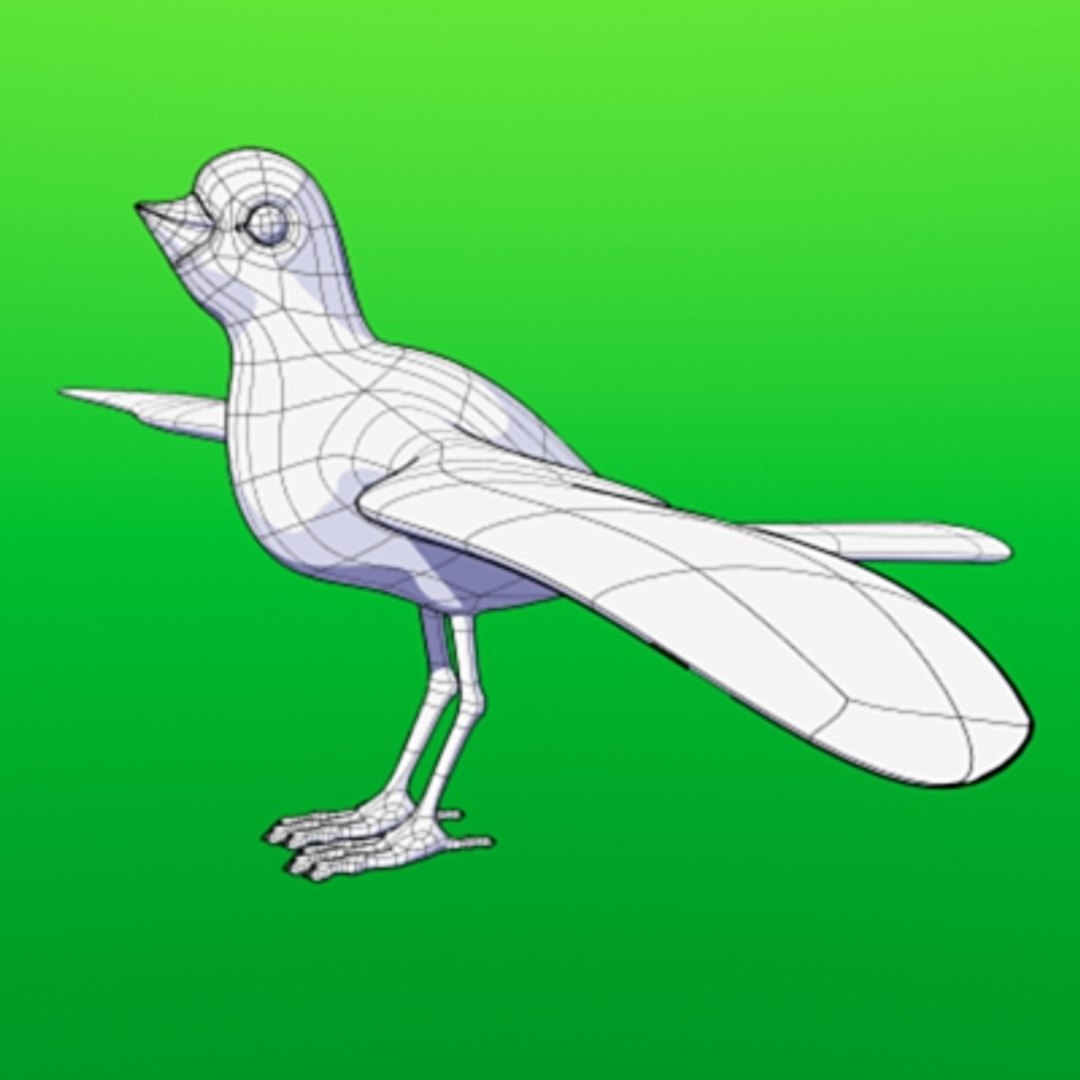 Bird Anime 3d Model