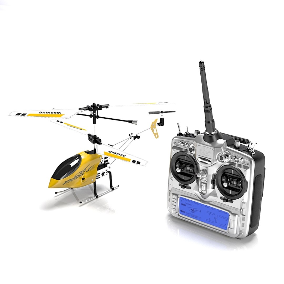 3d Model Toy Helicopter Transmitter