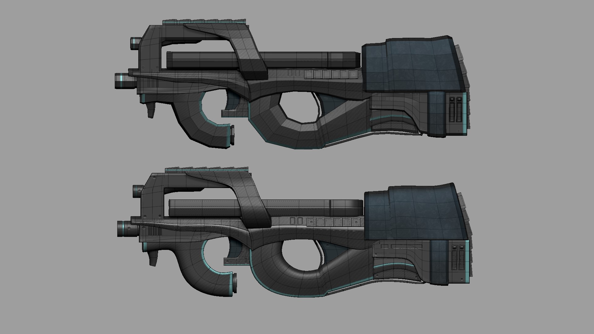 P90 gun weapon 3D model - TurboSquid 1678346