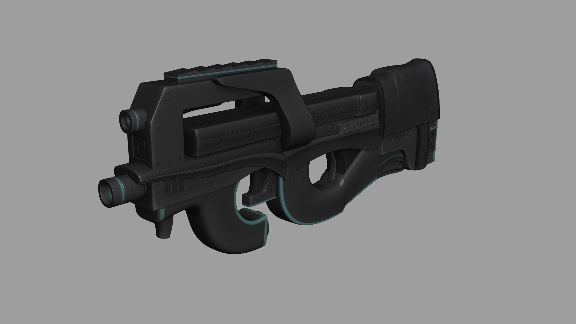 P90 Gun Weapon 3D Model - TurboSquid 1678346