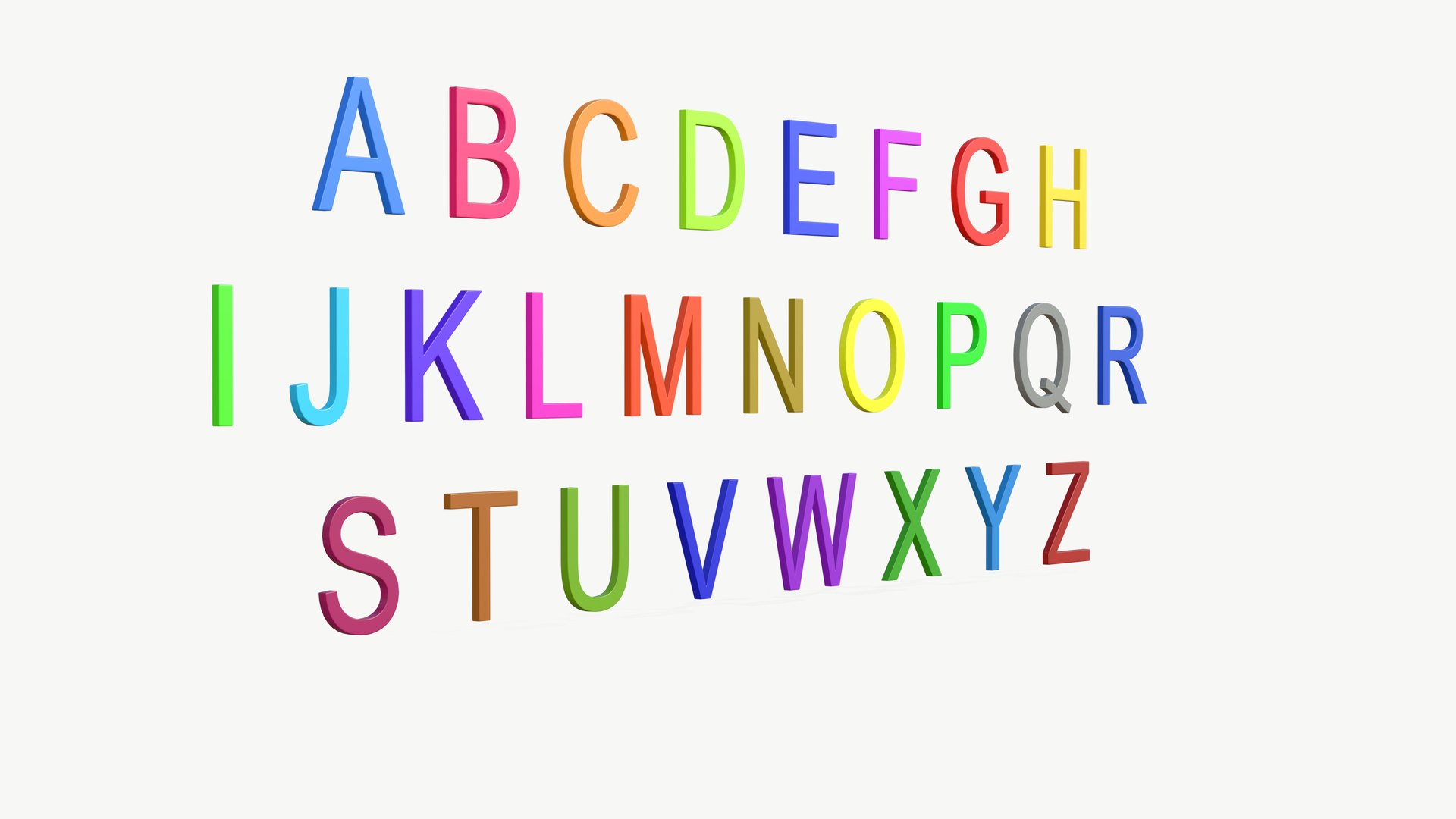 3D Alphabet Colorful - TurboSquid 2006466