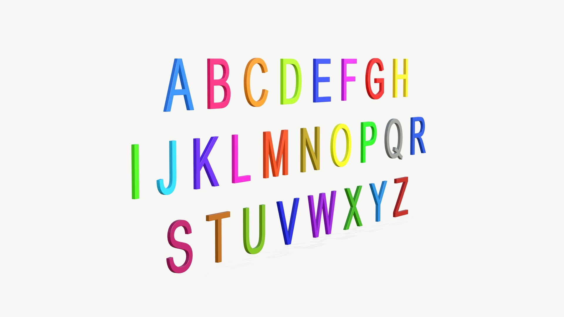 3D Alphabet Colorful - TurboSquid 2006466