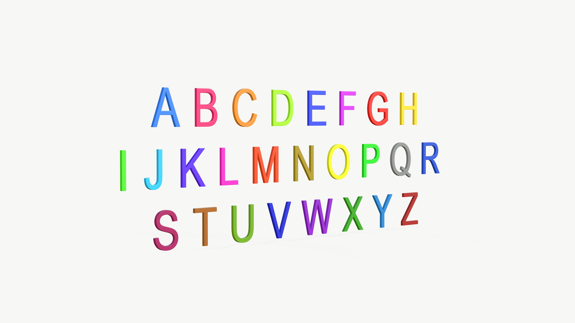 3D Alphabet Colorful - TurboSquid 2006466