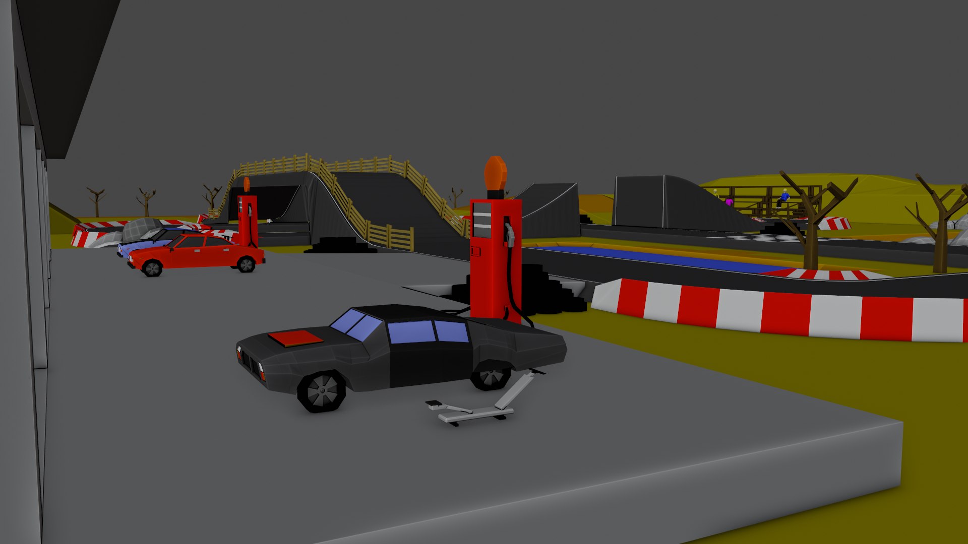 Cartoon race track 3D model - TurboSquid 1667728