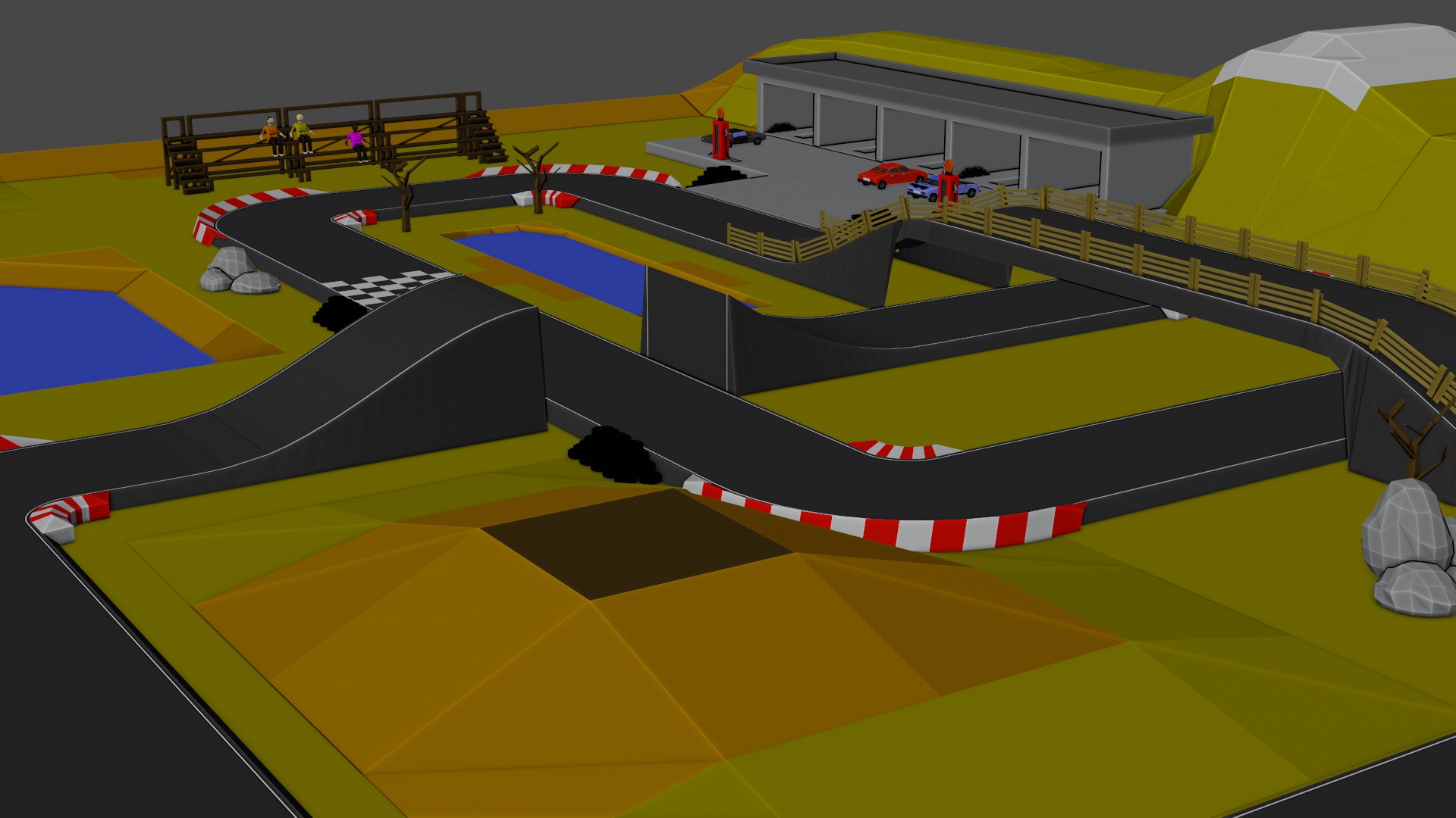 Cartoon race track 3D model - TurboSquid 1667728