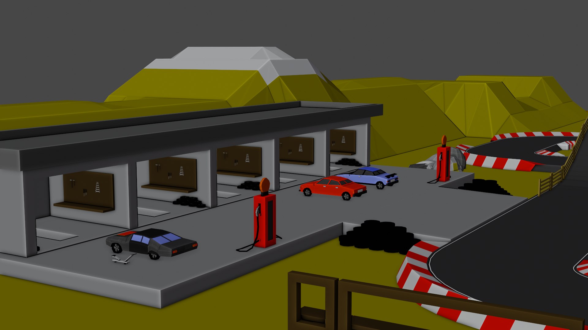 Cartoon race track 3D model - TurboSquid 1667728